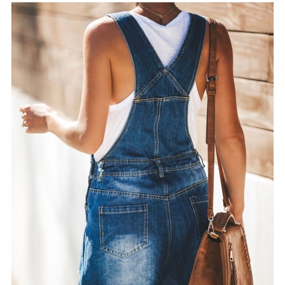 S. the Widow | Jeans | Candice Distressed Denim Overall Shorts | Poshmark